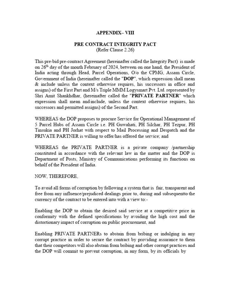 Appendix VIII | PDF | Bribery | Money