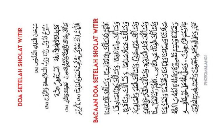 Doa Sesudah Witir | PDF