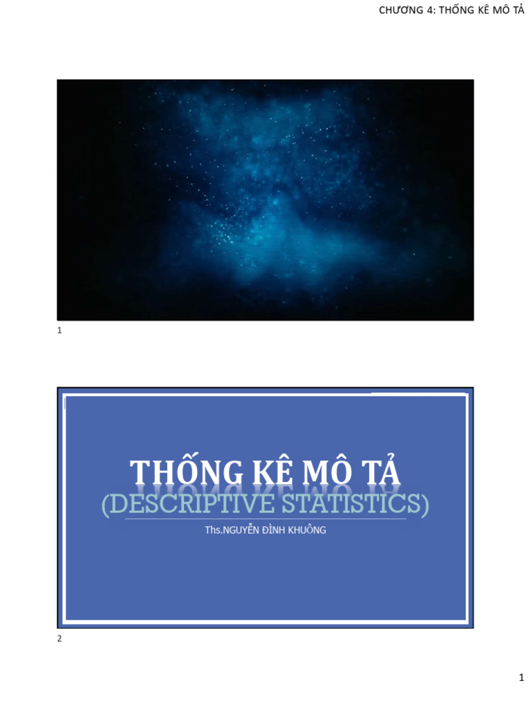 C4 - SILDE - THỐNG KÊ MÔ TẢ | PDF