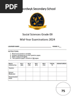 Grade 9 June Test 2025 | PDF | Acid | Rust