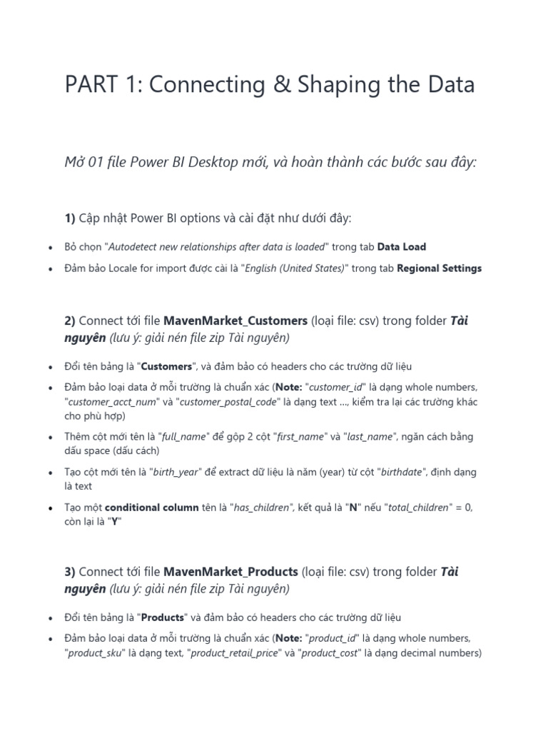 PART 1 Connecting Shaping The Data | PDF