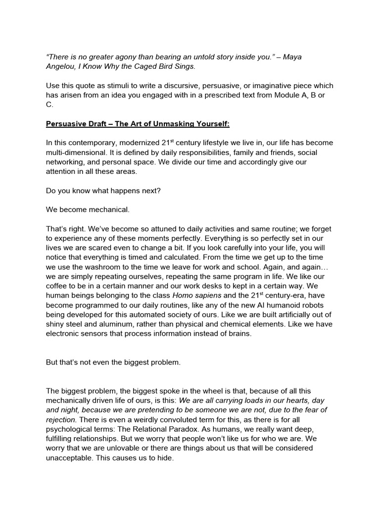 Persuasive Writing Piece | PDF