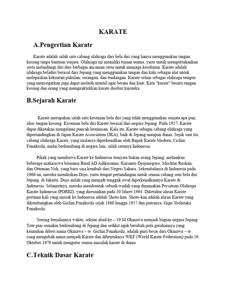 Karate | PDF | Sejarah