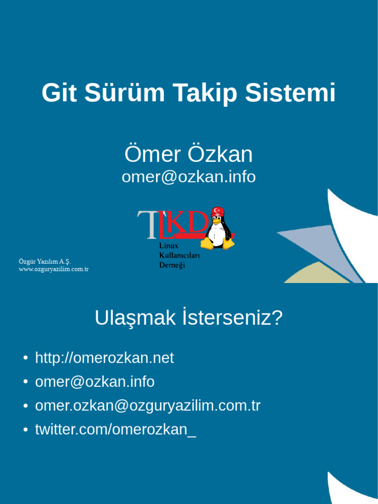 Git Sürüm Takip Sistemi: Ömer Özkan | PDF