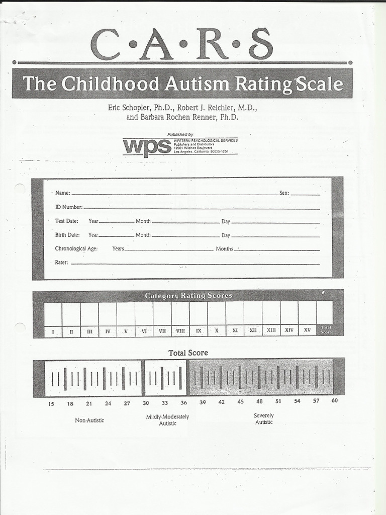 The Childhood Autism Rating Scale (CARS) | PDF