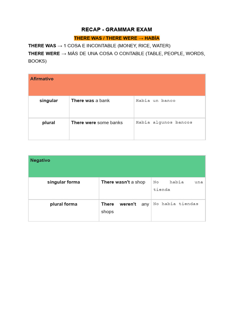 Grammar For Movers 1 | PDF