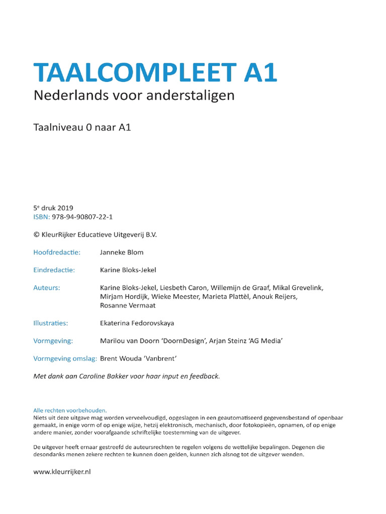 Taalcompleet A1 | PDF