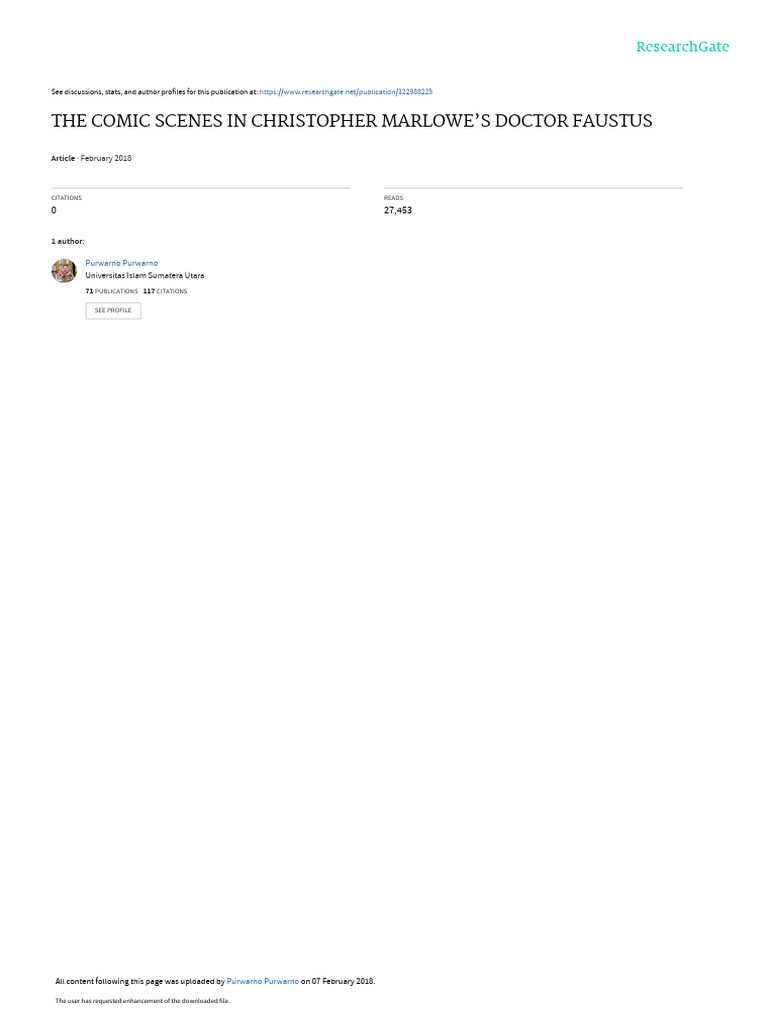 Comis Scenesin Doctor Faustusby Christopher Marlowe | PDF | Tragedy