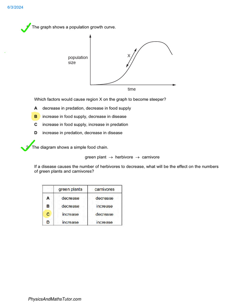 Impact of Population Changes in Food Chains | PDF | Food Web | Foods