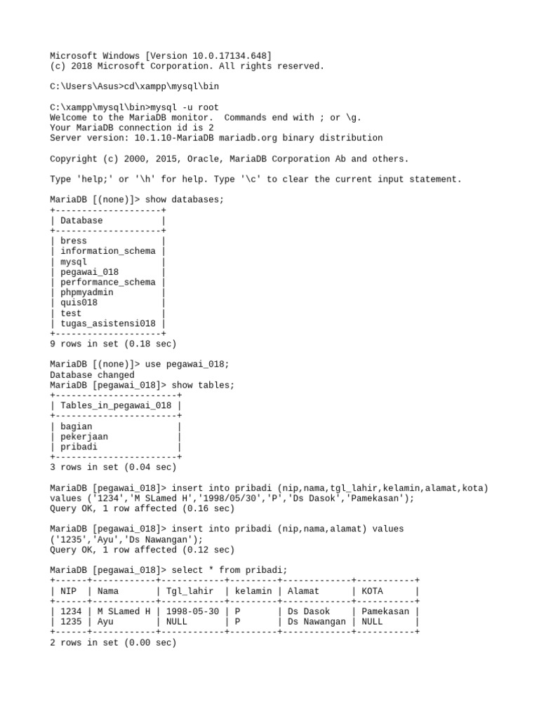 modul 4 mbd | PDF | My Sql | Databases