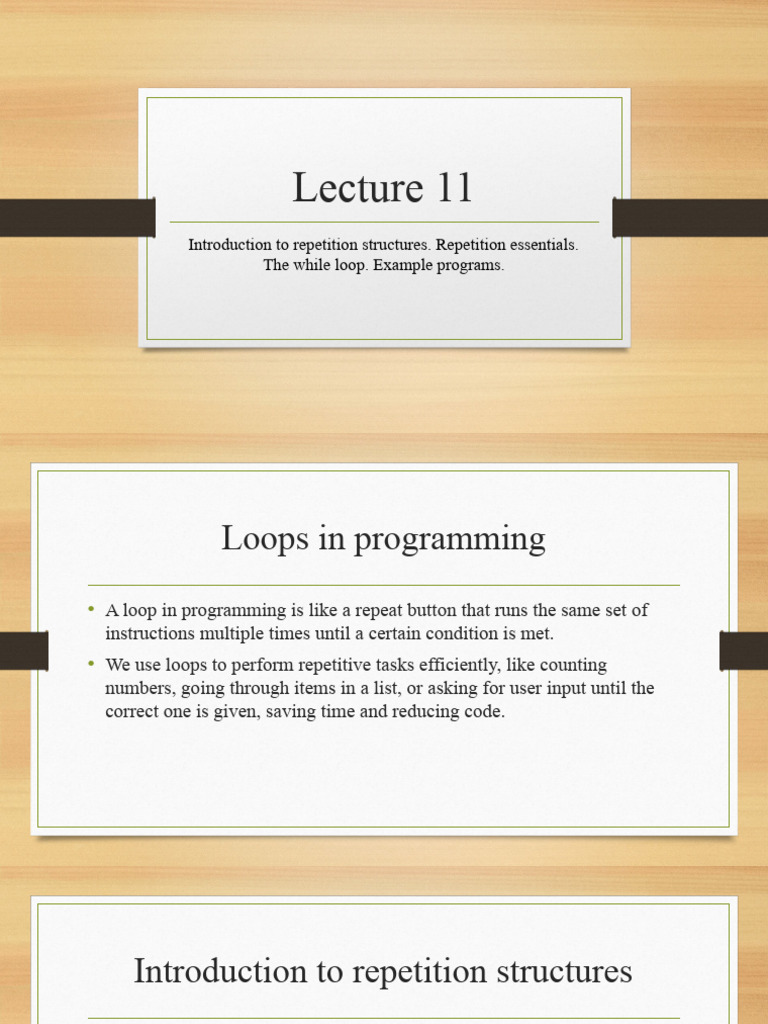 Lecture 11-While-Do-While | PDF | Control Flow | Computer Programming
