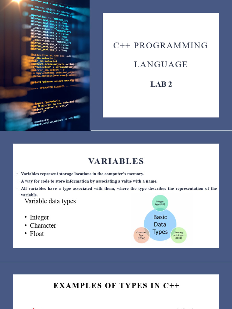 Lab 2 | PDF | Variable (Computer Science) | Data Type