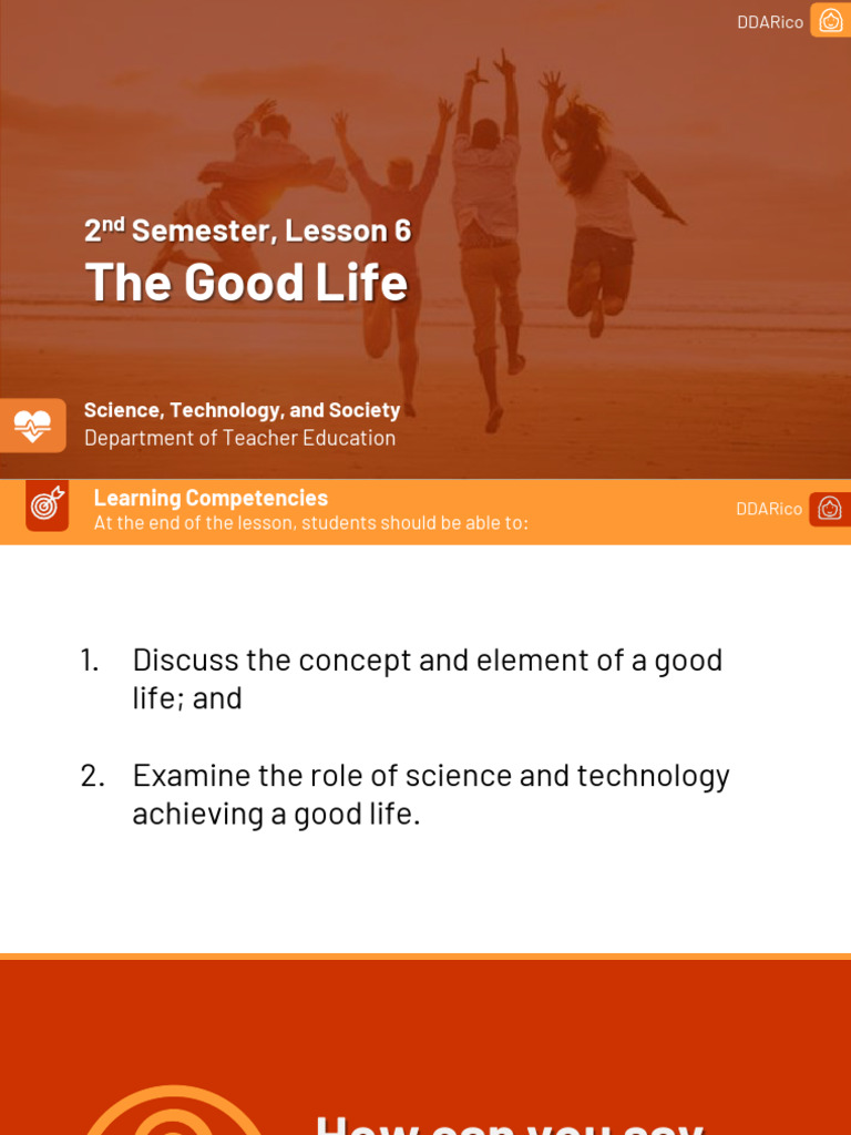 2 Semester, Lesson 6: The Good Life | PDF | Pleasure | Hedonism
