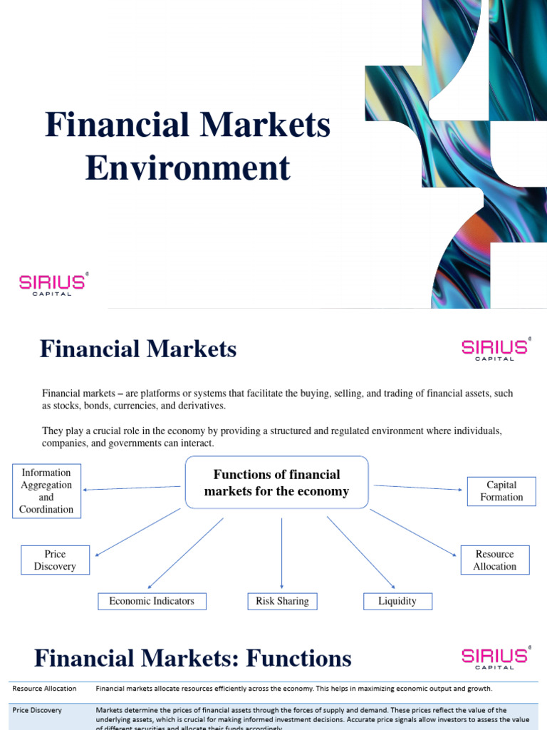 Financial Markets Environment | PDF | Financial Markets | Derivative ...
