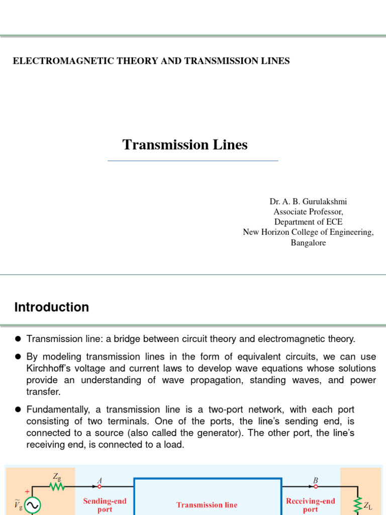 Transmission Line Theory | PDF | Transmission Line | Electric Power Transmission