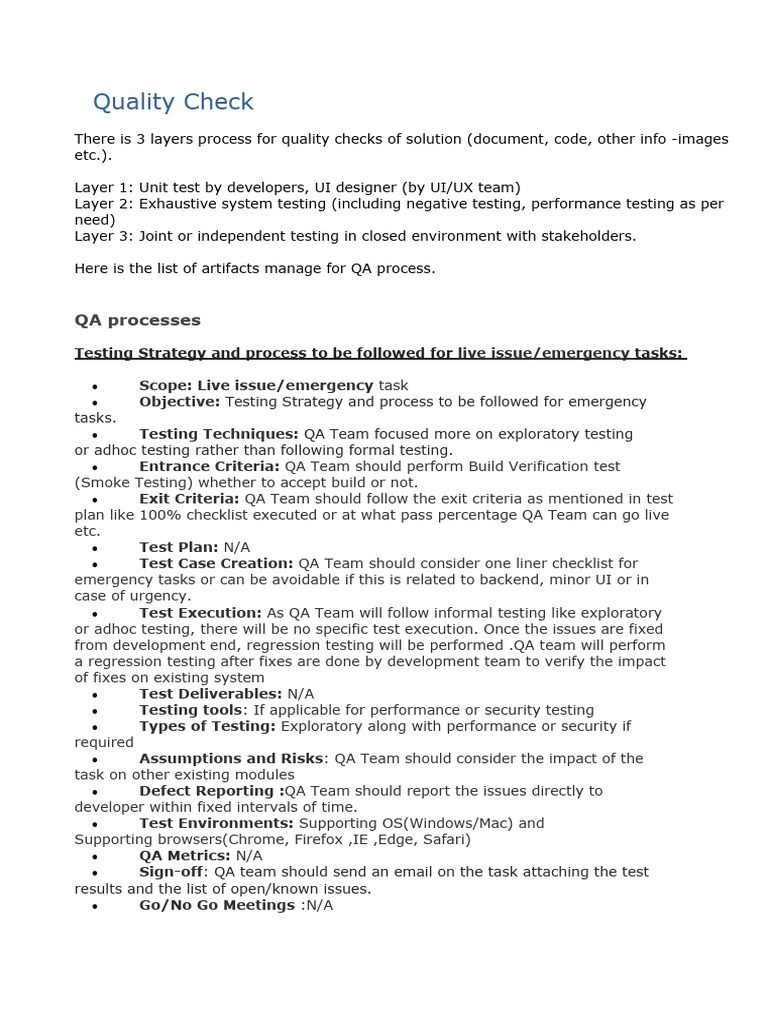 Comprehensive QA Testing Process Guide | PDF | Software Testing ...