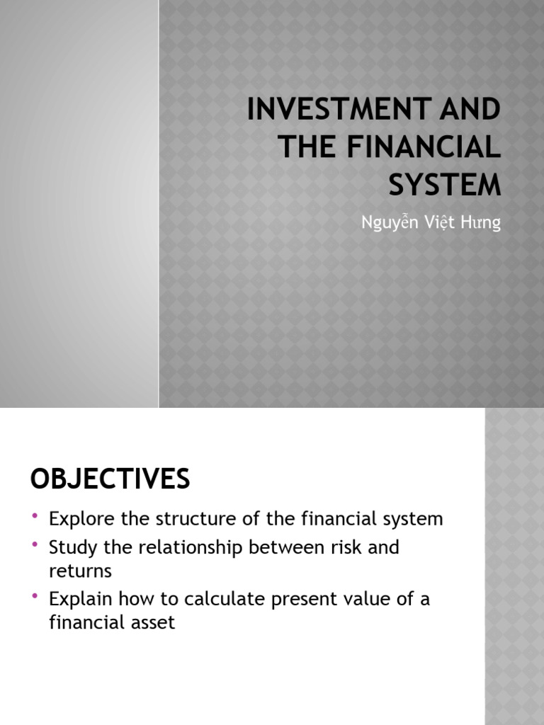Understanding Financial Systems and Investments | PDF | Bonds (Finance ...