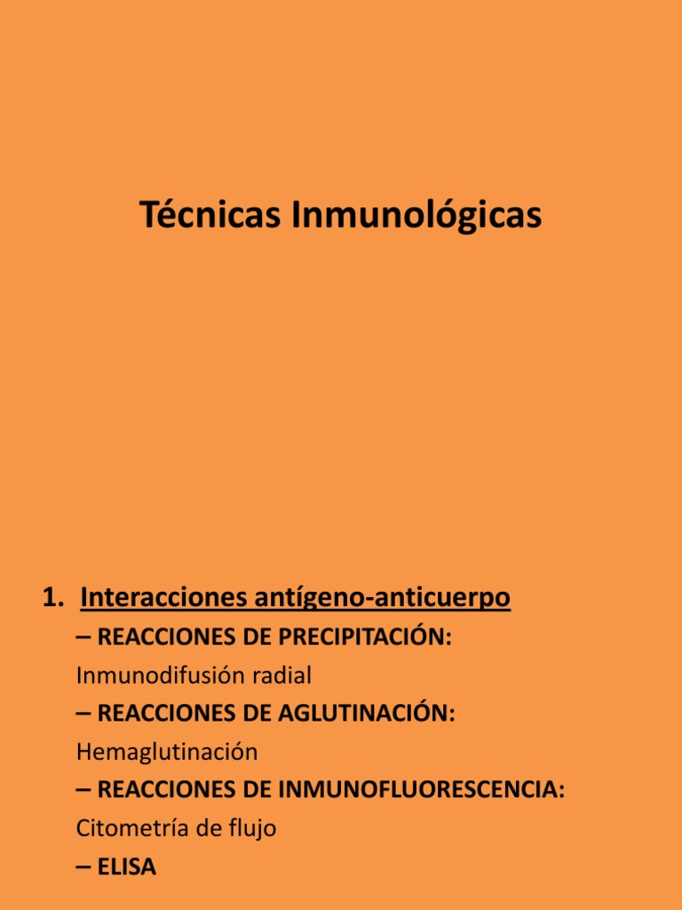 Tecnicas Inmunologicas | PDF | Reacción en cadena de la polimerasa ...