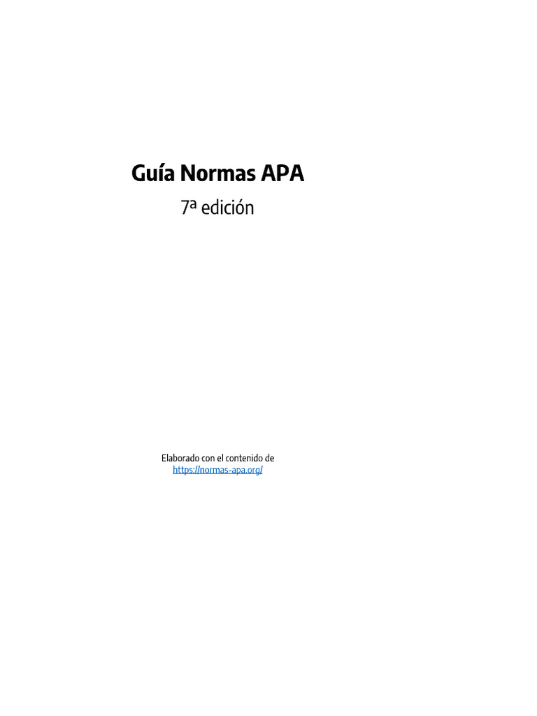 Normas Apa TFM | PDF