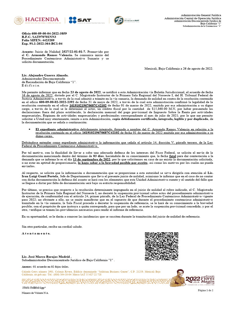 .2527-22 Armando Ramos Valencia | PDF | Gobierno | Justicia