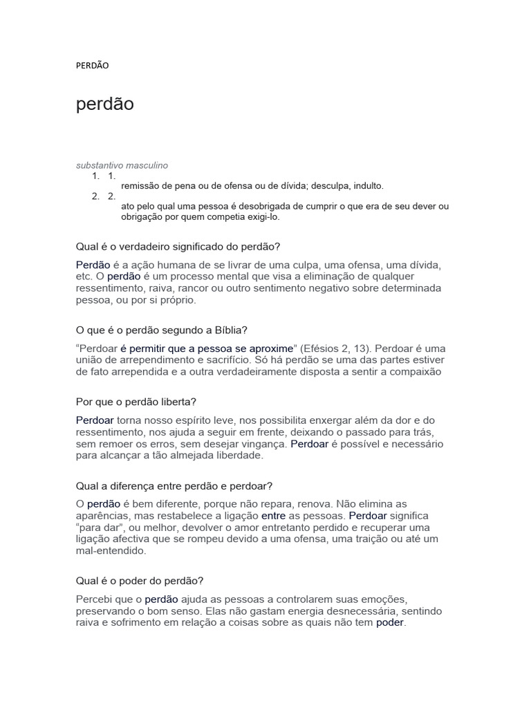 Perdão Pdf Perdão Pecado