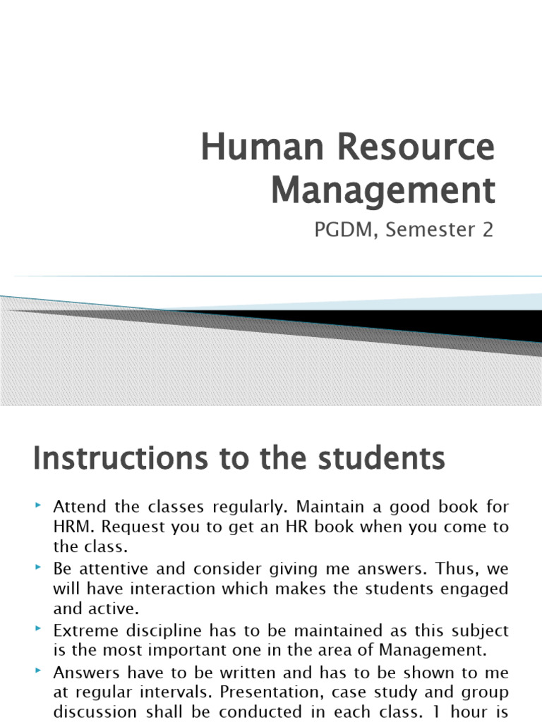 HRM - 1 PGDM | PDF | Human Resource Management | Recruitment