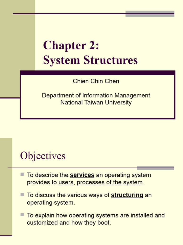 CH 02 | PDF | Operating System | Kernel (Operating System)