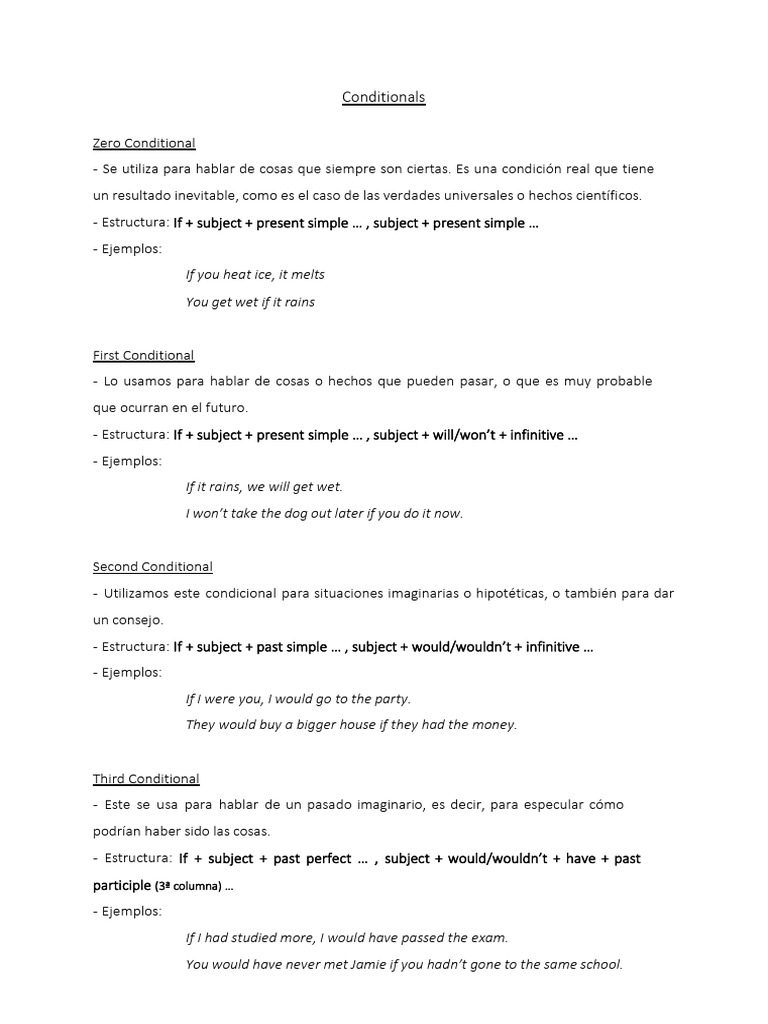 Conditionals | PDF | Language Mechanics | Syntax