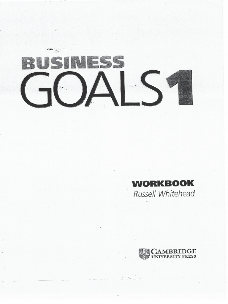 Business Goal 1 Work Book | PDF