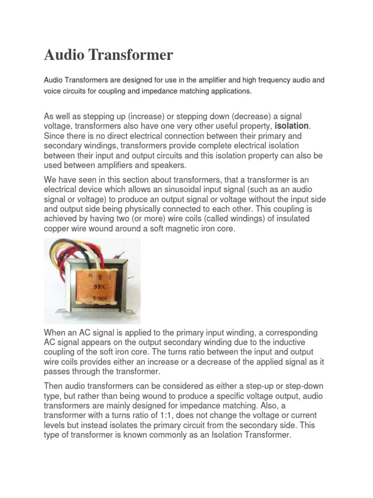 Audioamplifer | PDF | Transformer | Amplifier