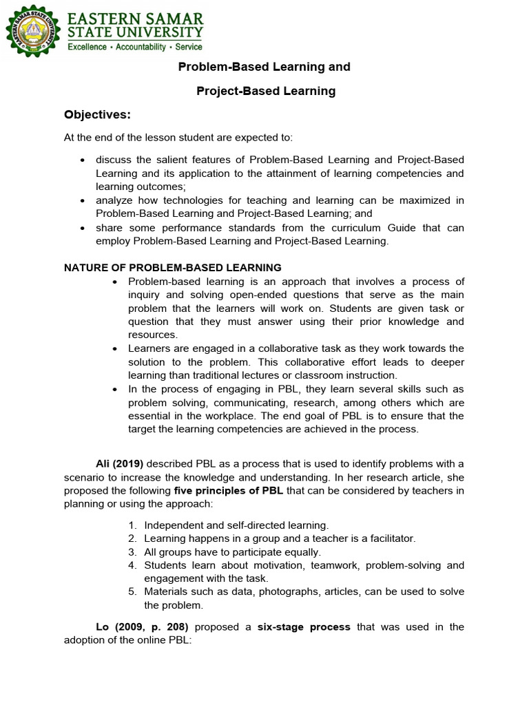 TTL 2 Handout | Download Free PDF | Project Based Learning | Learning