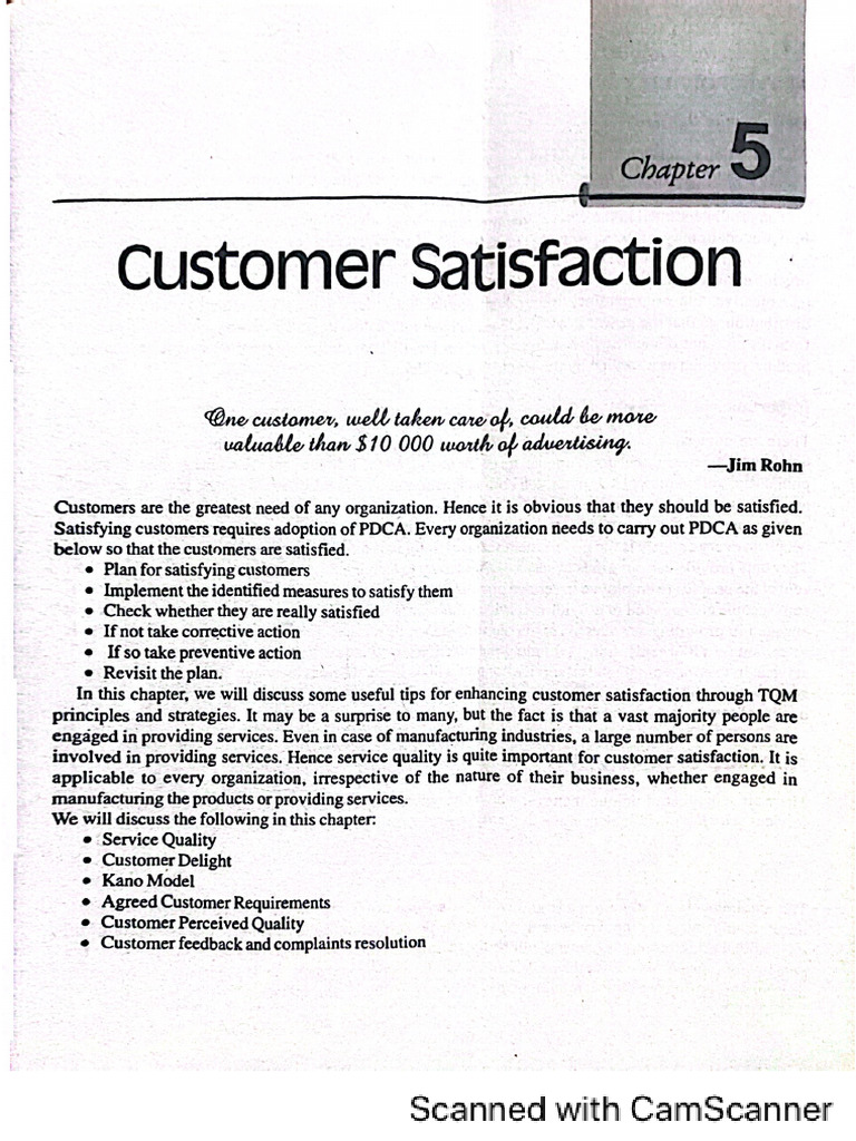 Customer Satisfaction | PDF