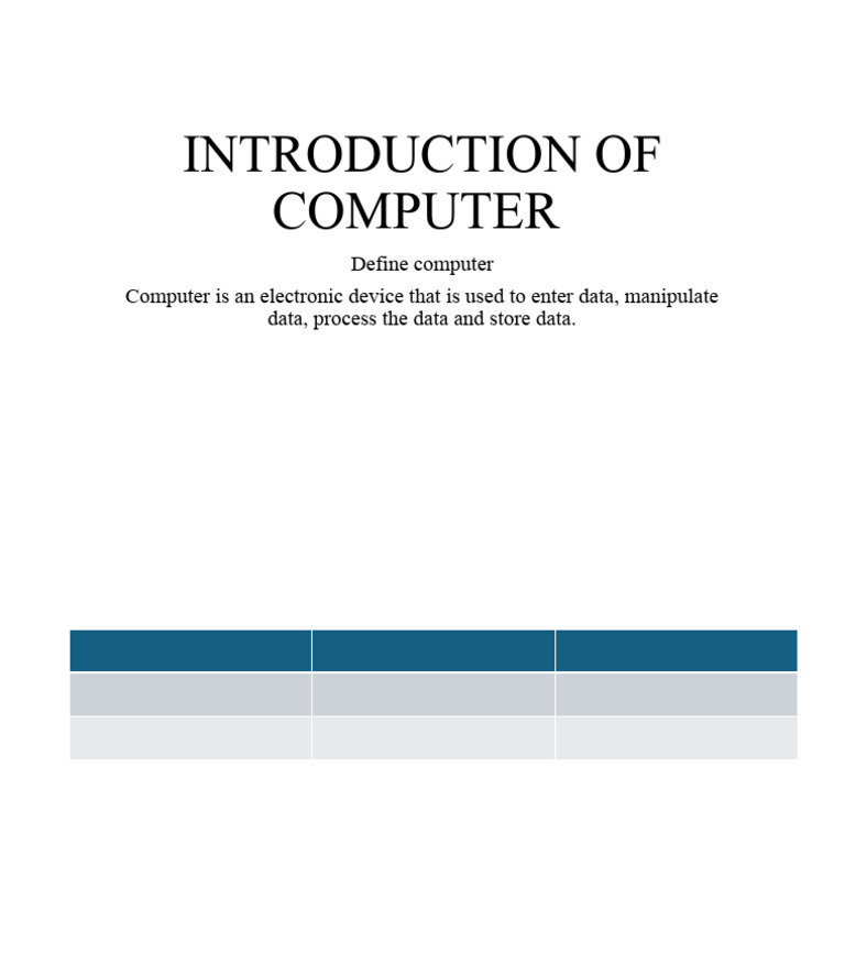 Introduction of Computer | PDF | Computers