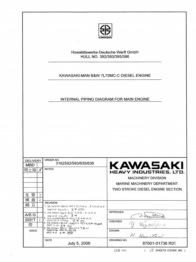 04 - Internal Piping Diagram For Main Engine | PDF