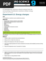 Exothermic vs. Endothermic Reactions Lab | PDF | Chemical Reactions ...