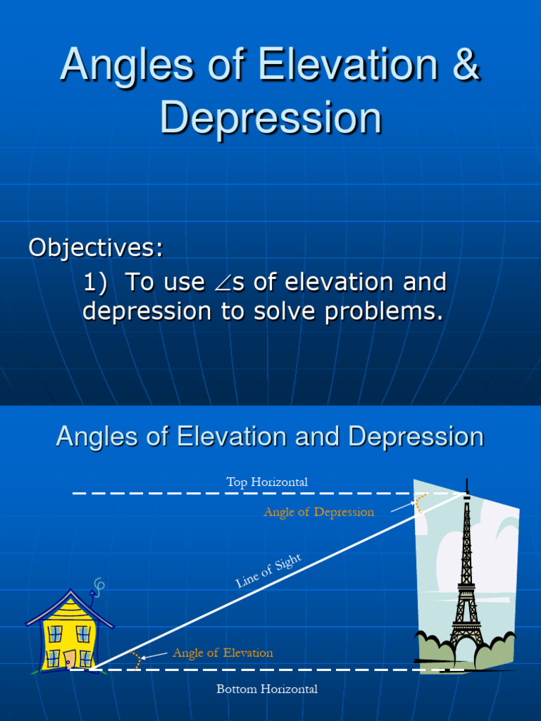 G9 Math Q4 Week 3 - 5 Angles of Elevation and Depression | PDF ...