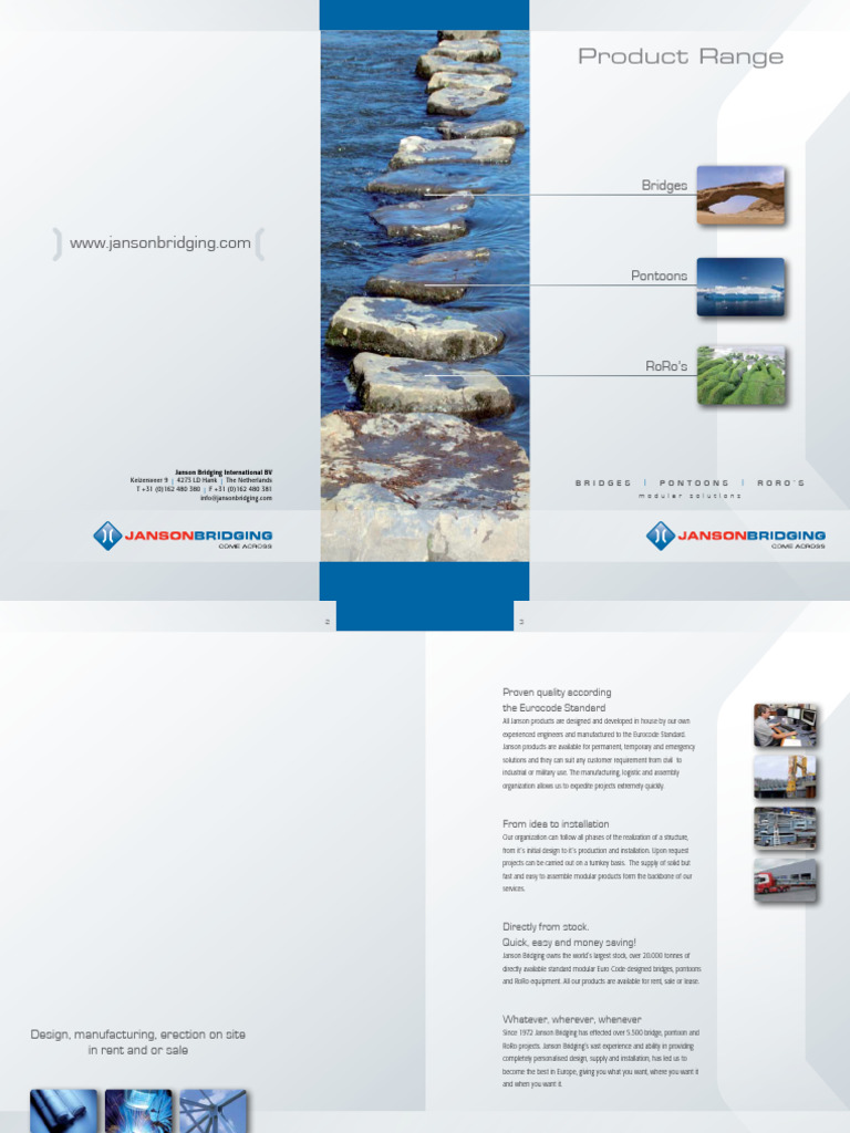 Janson Bridging Int Product Range Brochure | PDF | Bridge | Lane