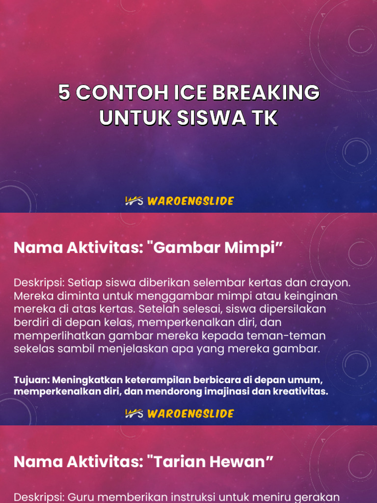 Aktivitas Ice Breaking untuk Kelas | PDF | Filsafat | Sains & Matematika