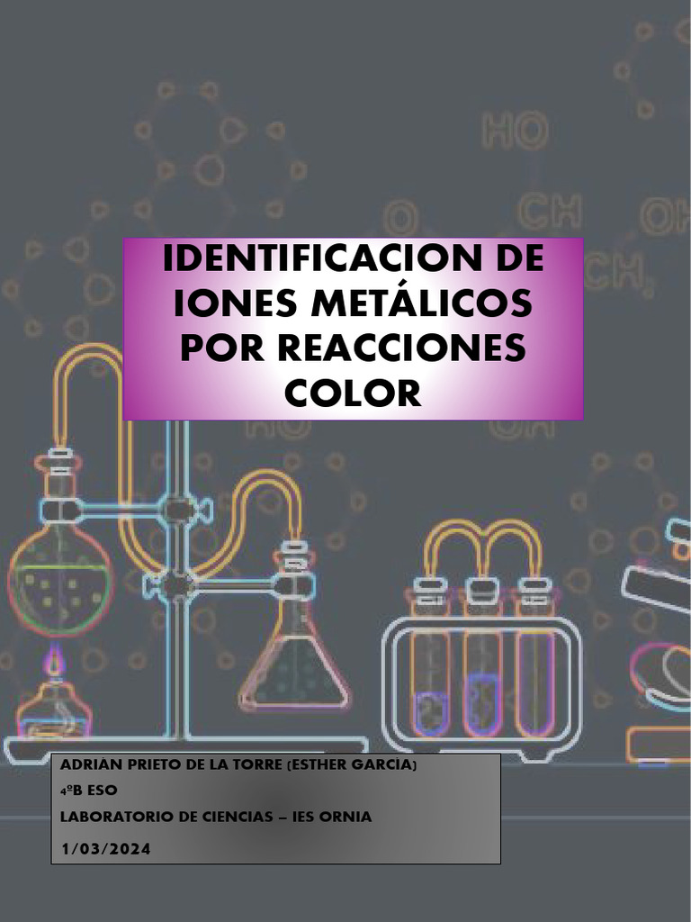 Identificación de Iones Metálicos por Color | PDF | Amoníaco | Hidróxido