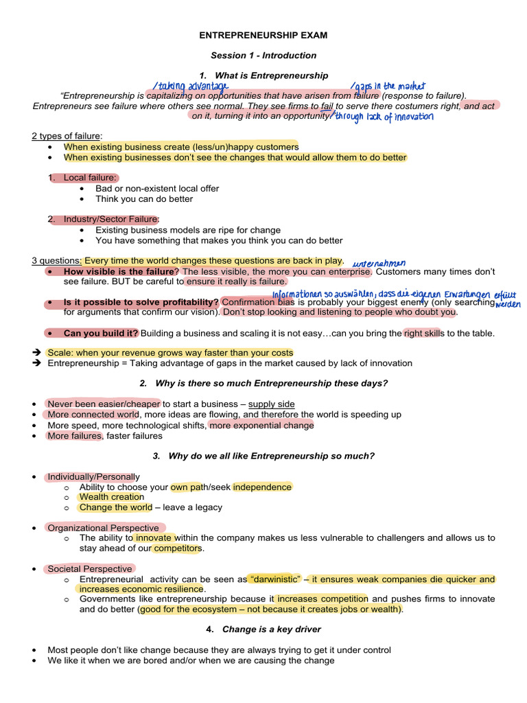 Entrepreneurship Summary | PDF | Entrepreneurship | Venture Capital