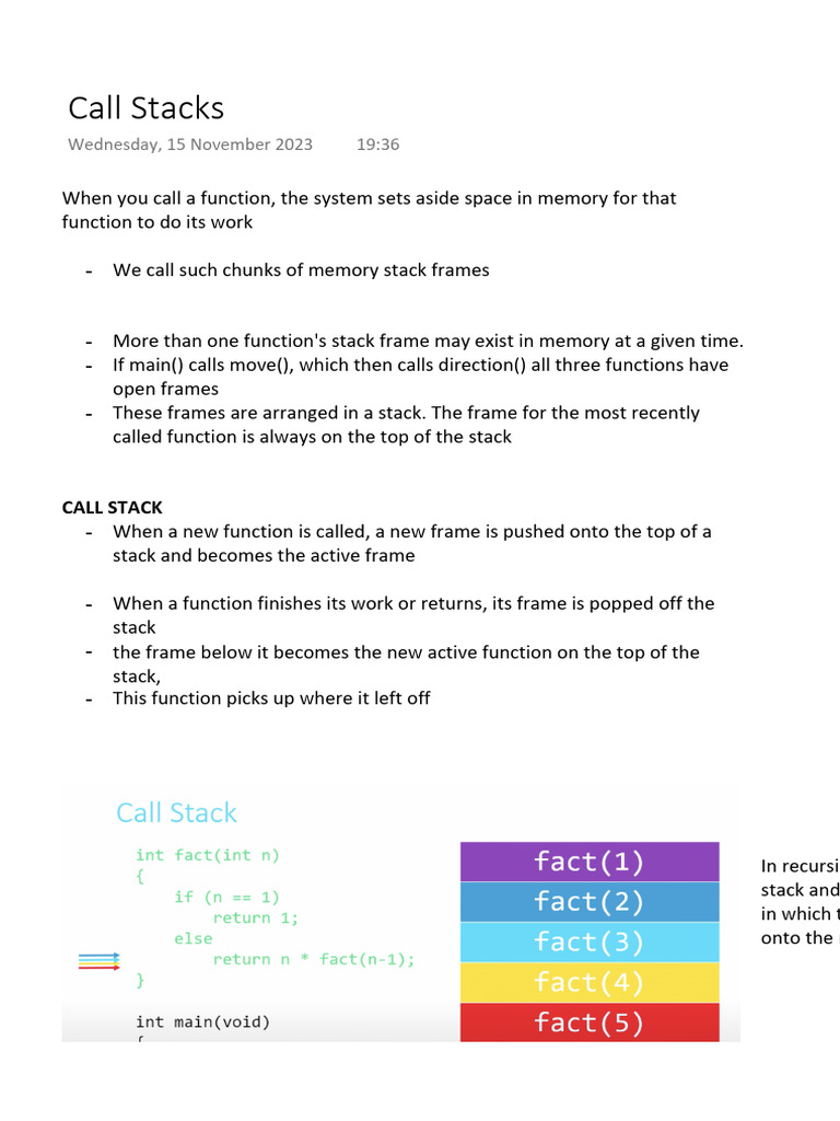 Call Stacks | PDF