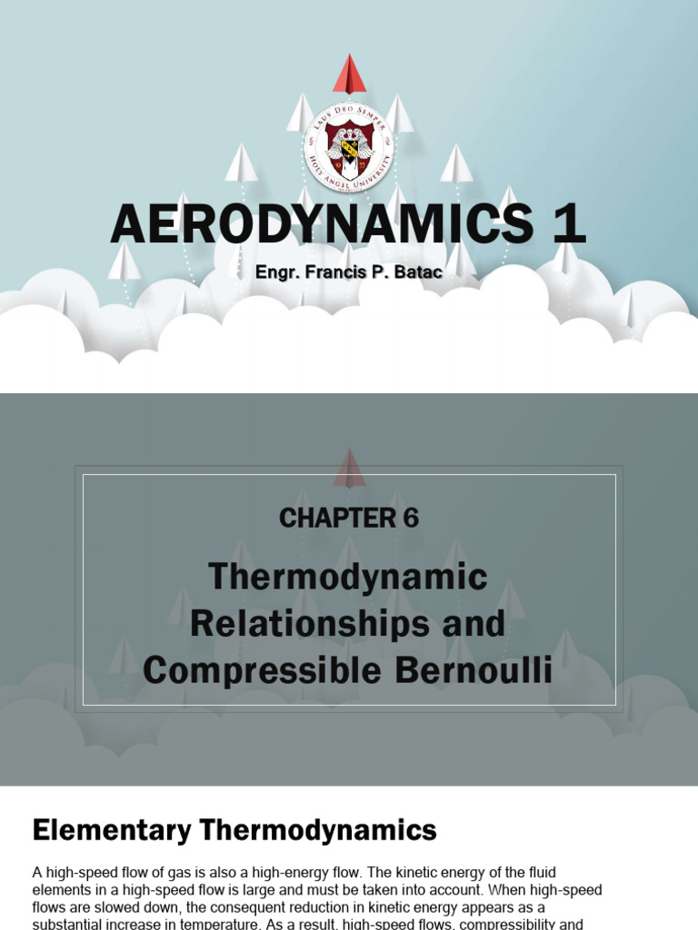 AERODYN1 Part 6 Compressibility Effects FVPB | PDF | Density | Gases