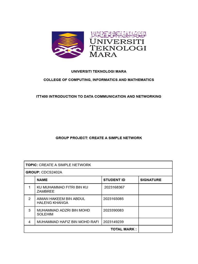 Itt Group Project Report | PDF | Computer Network | Ip Address
