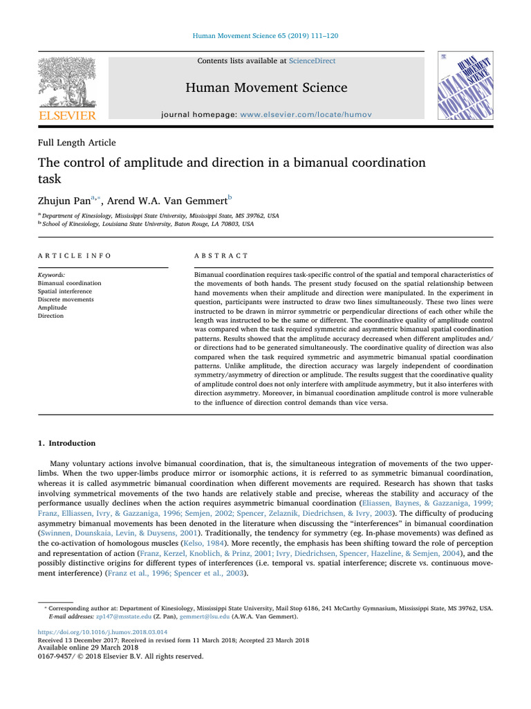 Art 10 | PDF | Motor Coordination | Cingulate Cortex