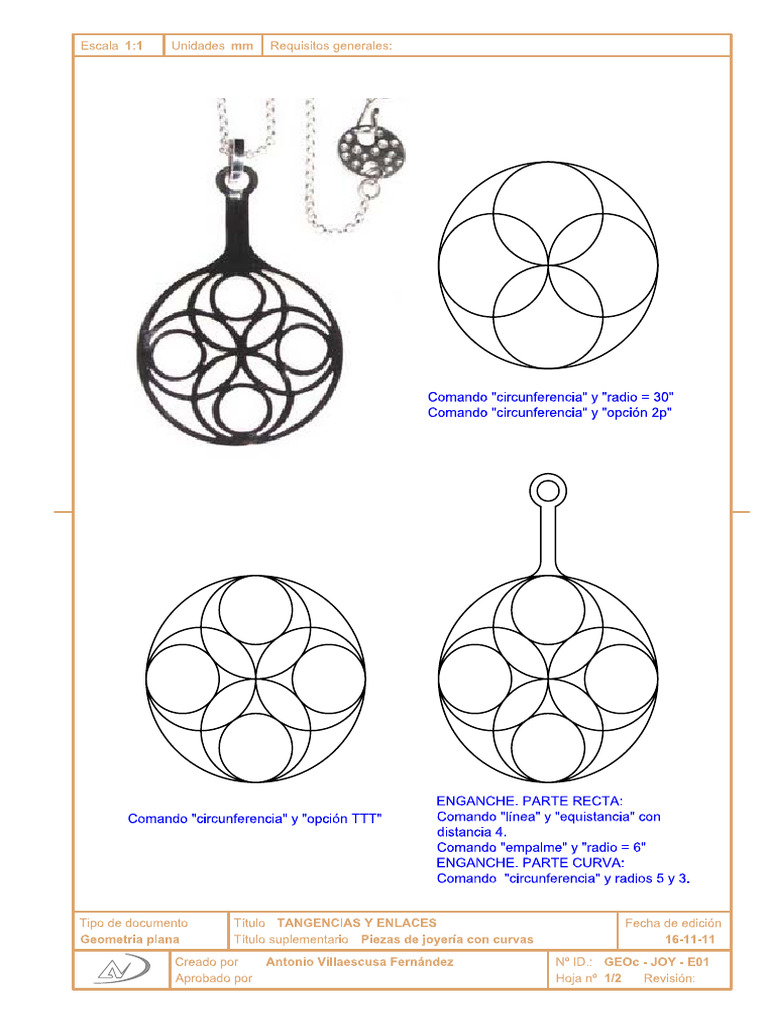 GEO Cur - JOY - E01 E02 E03 Piezas de Joyería | PDF
