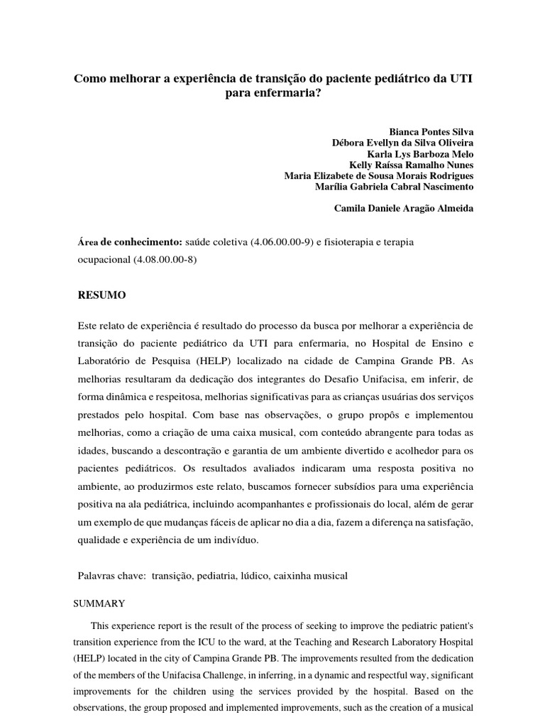 HELP - Como Melhorar A Experiência de Transferência Do Paciente ...