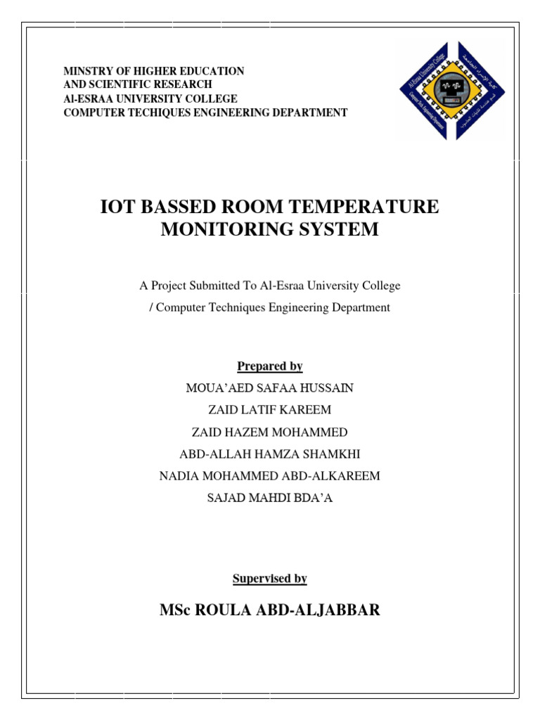 Iot Based Room Temperature Monitoring System | Download Free PDF | Internet Of Things | Home ...