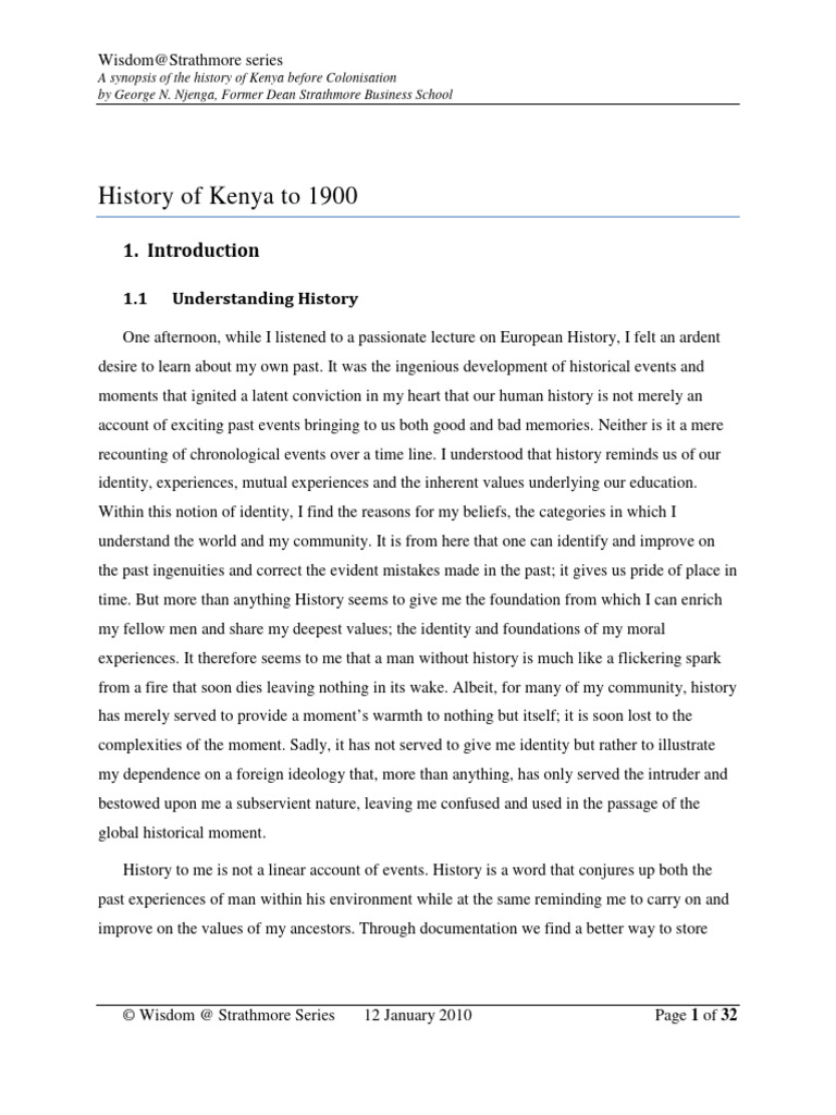 History of Kenya | PDF | East Africa | Homo