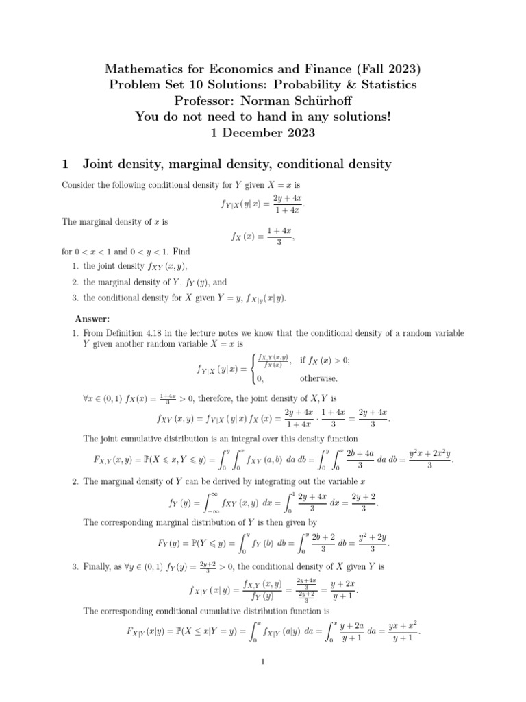 Problem Set 10 Solutions Pdf Bias Of An Estimator Estimator