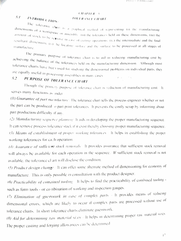 Tolerance Chart 2 | PDF | Engineering Tolerance | Metrology